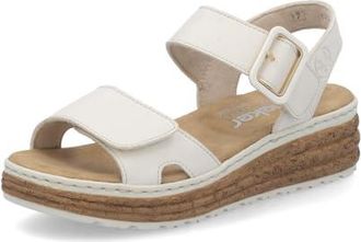 Rieker Femme Sandalette Sandales compensées, Beige 60, 36 EU Large
