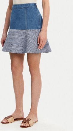 Guess Minirock W5GD87 WH610 Blau Regular Fit