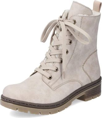 Rieker Damen Schnürstiefeletten Y7446, Frauen Stiefeletten,halbstiefel,Kurzstiefel,uebergangsschuhe,uebergangsstiefel,Boots,beige (60),37 EU / 4 UK