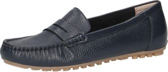 Caprice Damen Mokassins aus Leder Elegant, Blau (Ocean Deer), 39 EU