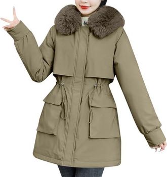 Generic Veste Hiver Femme Combinaison Ski Grande Taille Winter Coats For Women Detachable Hooded Parka Ladies Causal Zipper Outdoor Removable Inner Liner Over