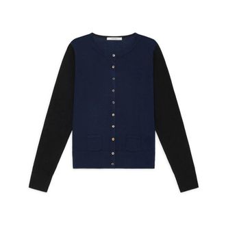 Maliparmi Maliparmi, Femme, Pulls, Bleu, Taille: 36 FR Gilet Couleurs du Monde