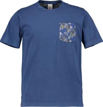 Bob Herren T-Shirt blau Baumwolle