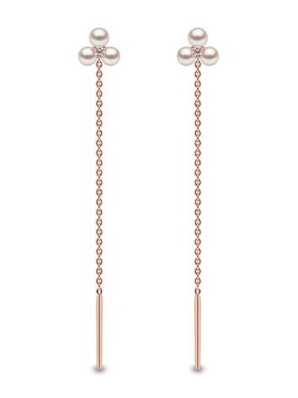 Yoko London boucles doreilles en or rose 18ct pav&eacute;es de diamants