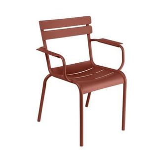 Fermob Fauteuil empilable Luxembourg - Marron - Aluminium laqué - Designer Frédéric Sofia