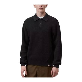Carhartt Work in Progress Homme, Pulls, Noir, Taille: M L/S Miles Polo