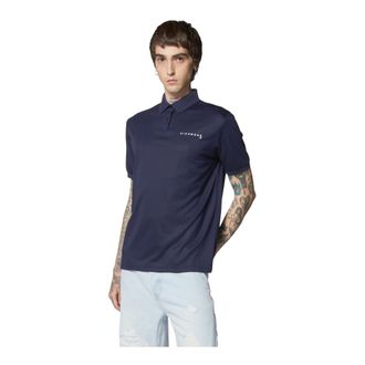 John Richmond Homme, Tops, Bleu, Taille: 2XL Polo avec Logo Brodé
