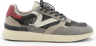 Victoria Homme, Chaussures, Multicolore, Taille: 44 EU Baskets Grises en Mesh avec D&eacute;tails en Daim et Cuir