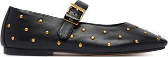 Tommy Hilfiger Ballerinas Tommy Hilfiger Th Buckle Leather Stud Ballerina FW0FW09541 Schwarz