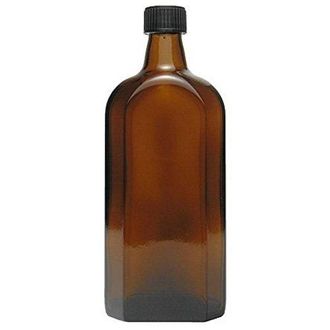 Viva Haushaltswaren mikken - Medizinflasche 500ml in Braunglas Apothekerflasche inkl. Beschriftungsetikett, NA, 1x 500ml