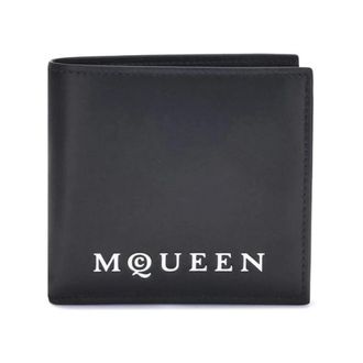 Alexander McQueen Logo Bifold Leder Geldb&ouml;rse mit Kartenschlitzen - - Accessories - Herren - Schwarzk - ONE SIZE