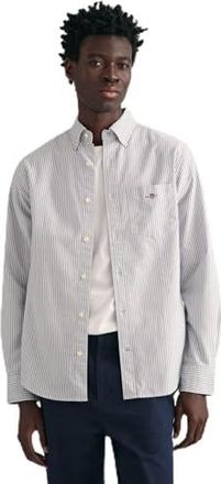 GANT Reg Oxford Banker T-Shirt à Rayures Chemise, Bleu de Perse, XXXXXL Hommes