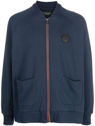 Viktor & Rolf veste zipp&eacute;e &agrave; patch logo - Bleu
