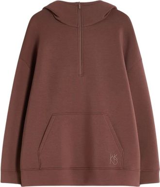 Max Mara Femme, Sweatshirts et sweats &agrave; capuche, Brun, Taille: 44 FR Wkdradura Zip-through SweaT-shirt