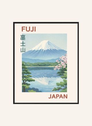 Liv Corday Wandbild Fuji, Japan Mit Rahmen schwarz