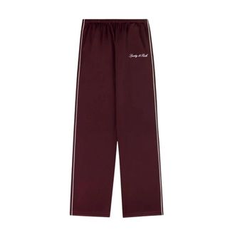 Sporty & Rich Signature Logo Retro Track Pant - - Trousers - Damen - Braun - M