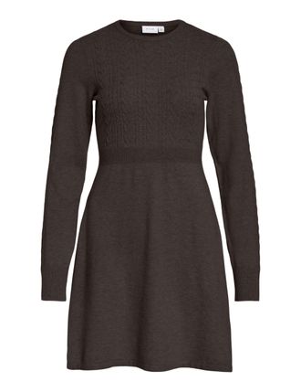 Vila Vikerry O-Neck L/S Cable Knit Dress Noos