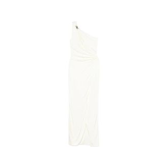 Versace Femme, Robes, Blanc, Taille: 38 FR Viscose-Jersey Draped Gown
