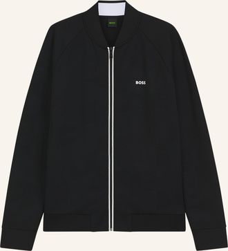 HUGO BOSS Sweatshirt Sw_Network Jq Fz Relaxed Fit schwarz
