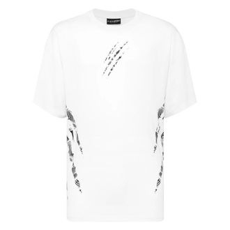 Plein Sport Homme, Tops, Blanc, Taille: XS T-Shirt Col Rond