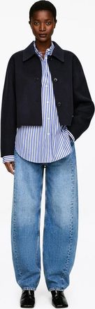 Arket Doubleface-Overshirt Aus Wollmischung -Blau