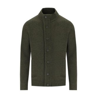 Barbour Essential Elbow-Patch Cardigan - - Knitwear - Herren - Gr&uuml;n - M
