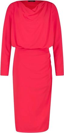 Taifun Femme, Robes, Rouge, Taille: 38 FR Cowl Neck Dress