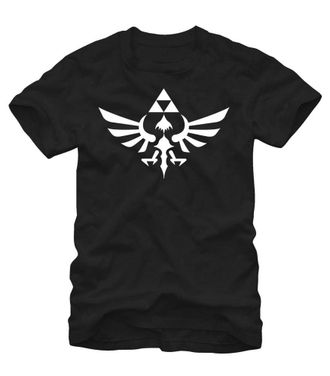 Nintendo Herren Legend of Zelda Triumphant Triforce T-Shirt, Schwarz, Klein