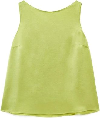 Maliparmi Maliparmi, Femme, Tops, Vert, Taille: 38 FR Shiny Cady Top