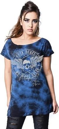 Rock Rebel by EMP Femme T-Shirt Manches Courtes Bleu XL