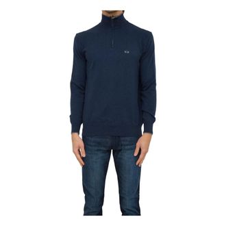 La Martina Half Zip Tricot - - Knitwear - Herren - Blau - 3XL