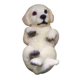 Generic Harz-Hundefigur, Simulierter Golden Retriever, Harzornamente, Kreative Garten-Mikrolandschaft, Hof, Kleine Dekoration, Kunstharz-Kunsthandwerksornamen