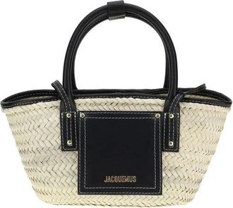 Jacquemus Femme, Sacs, Beige, Taille: ONE Size Sac &agrave; Bandouli&egrave;re en Paille avec Poign&eacute;es Rondes