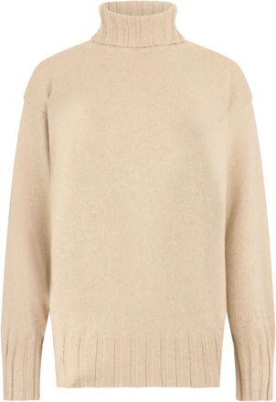 Malo Femme, Pulls, Beige, Taille: 44 FR Pull &agrave; Col Roul&eacute;