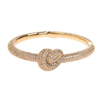 Self Portrait Crystal Knot Armreif - - Accessories - Damen - Gelb - ONE SIZE