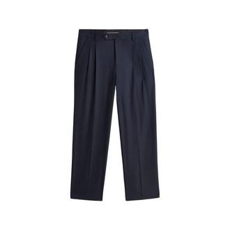 Tommy Hilfiger Pantalon &agrave; pinces droit en laine m&eacute;lang&eacute;e