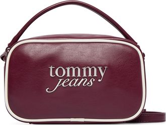 Tommy Jeans Handtasche Tommy Jeans Tjw Bold Script Camera Bag AW0AW19053 Dunkelrot