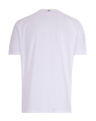 Herno Mens T-Shirt Crew-Neck Jersey White Cotton T-Shirts And Polos