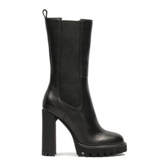 Kazar Schwarze Lederstiefel mit hohem Schaft.Dieses Produkt f&auml;llt klein aus. - - Shoes - Damen - Schwarzk - 38 EU