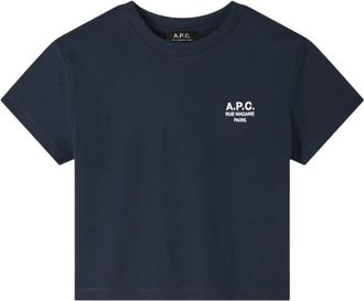 A.P.C. A.p.c., Homme, Tops, Bleu, Taille: XS Boxy Rue Madame T-Shirt