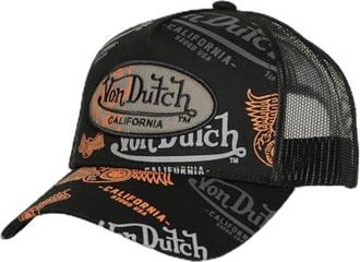 Von Dutch Casquette Homme & Femme, Casquette Trucker Ajustable avec Snapback TU