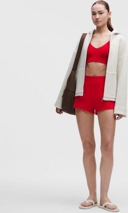 lululemon Micro short Define Luon pour Femmes - Rouge - Taille 2XS