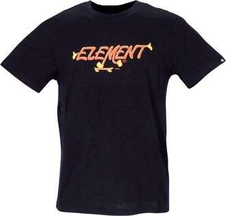 Element Schwarzes Pusher Tee Kurzarm T-shirt - - Tops - Herren - Schwarzk - XL