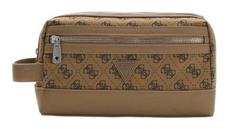 Guess sac daccessoires Berlin Small Necessaire Beige/Brown marron clair
