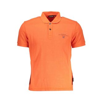 Napapijri Homme, Tops, Rouge, Taille: S Polo Rose Chic avec D&eacute;tail de Broderie &Eacute;l&eacute;gant