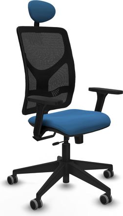 Piqueras y Crespo Stuhl f&uuml;r Sicherheitsh&uuml;tten mit 3D-Armen, h&ouml;henverstellbarer Lendenwirbelst&uuml;tze und festem Kopfteil, ausgestattet mit Syncro/Traslack und Schneidescha