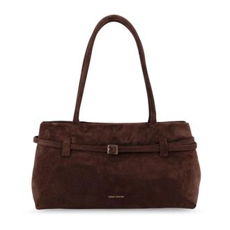 Manu Atelier Stilvolle Wildledertasche mit Metallschnalle - - Bags - Damen - Braun - ONE SIZE