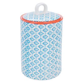 Nicola Spring Handgedruckter Küchenkanister - 1L - Orange