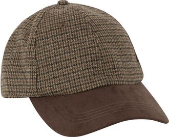 Springfield Herren Brit Checks Suede Flap Kappe, braun, One Size