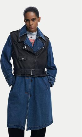 Desigual Übergangsmantel Denimbike 25WWEW52 Blau Regular Fit